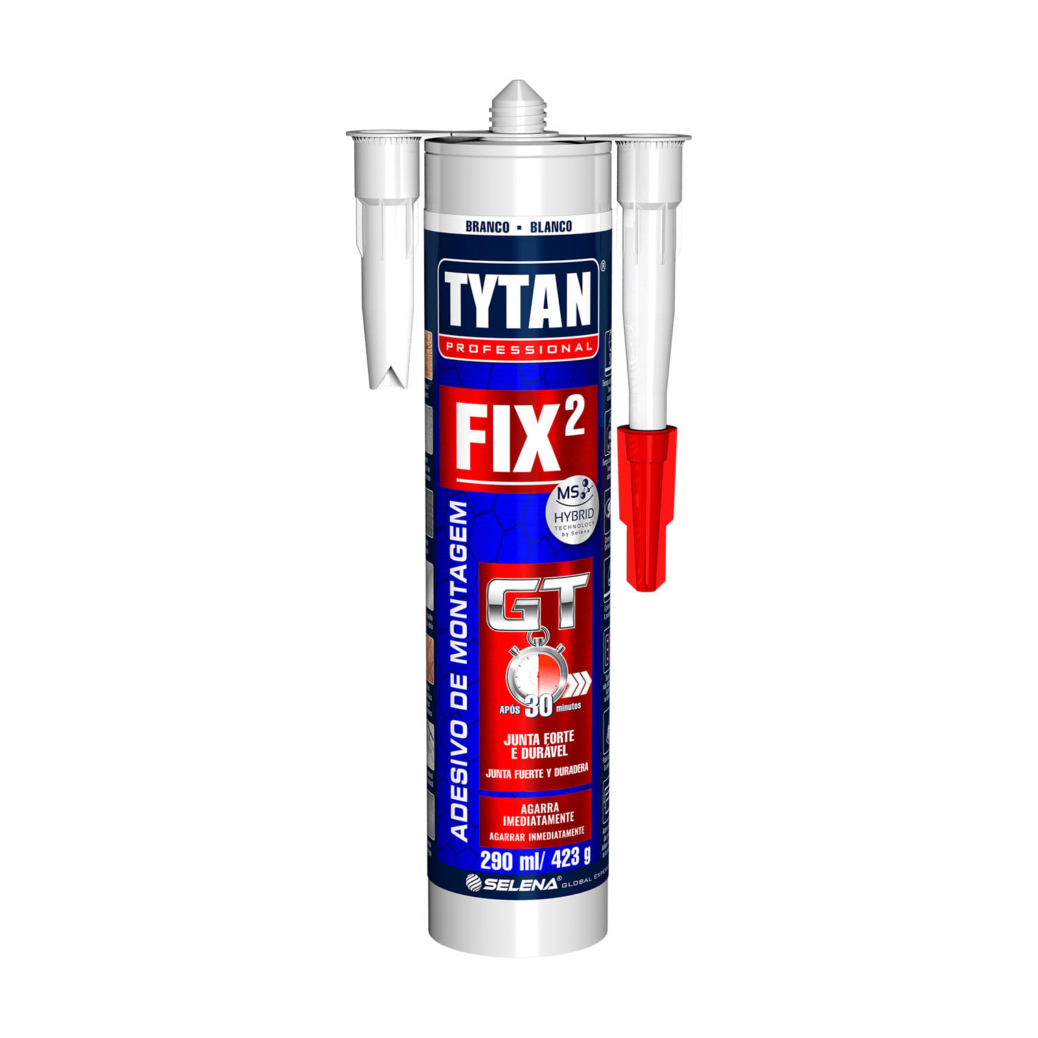 Adesivo de montagem profissional fix2 gt 423gr Branco - Ferragens Floresta